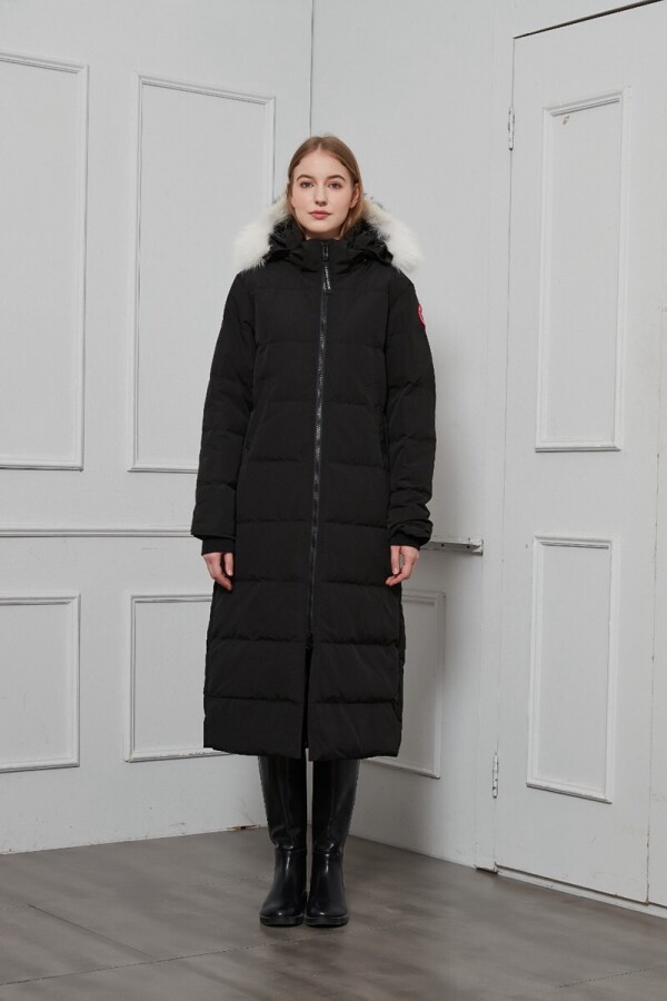 캐나다구스 Canada Goose Mystique 여성 롱 패딩 코트 블랙 - 블링크